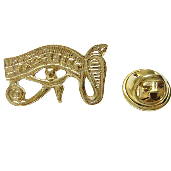 Kiola Designs | Accessories | Gold Toned Textured Egyption Eye Lapel ...
